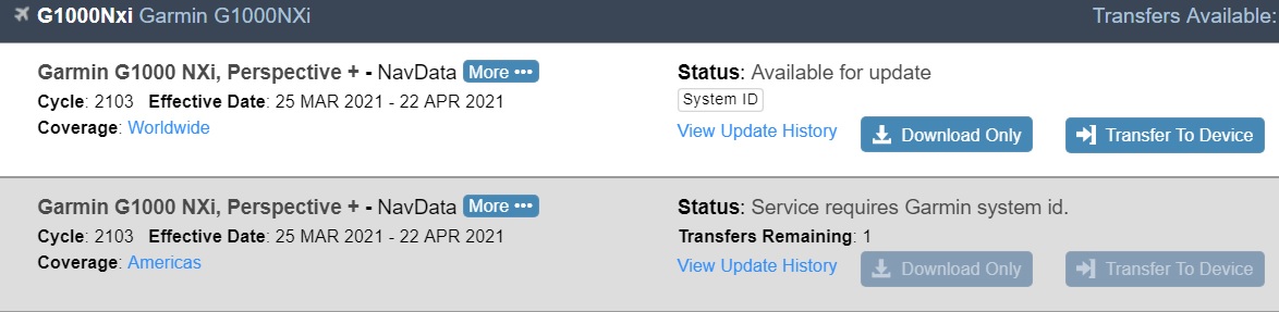 Verifying and applying a Garmin System ID to a service in Jeppesen ...