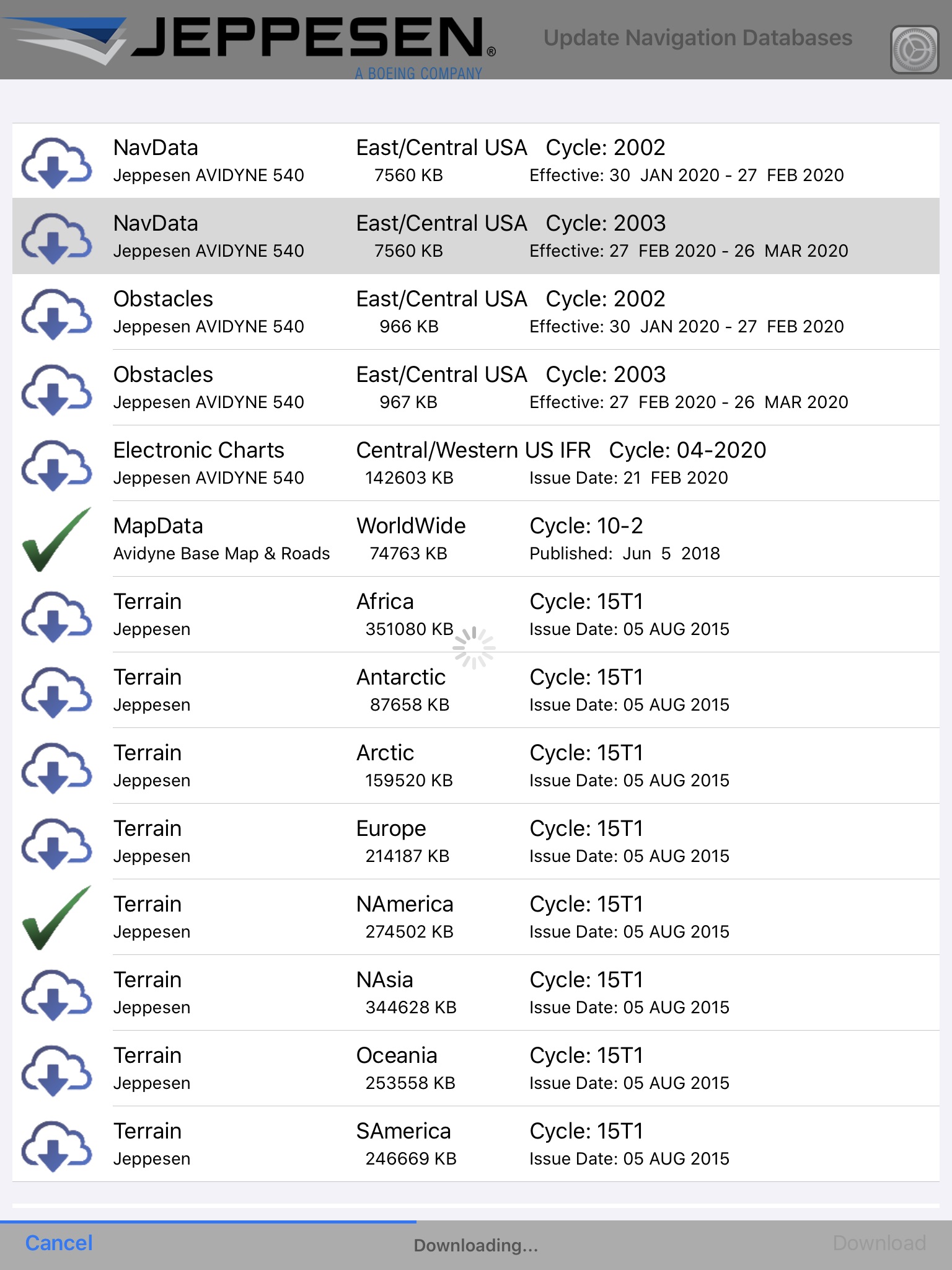 How to activate and download a Jeppesen charts subscription in the Avidyne IFD100 application