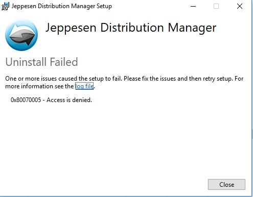 "Setup Failed" or "Uninstall Failed" when installing or uninstalling ...