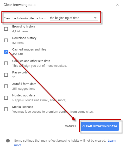 Google Chrome: How do I clear my browser cache?
