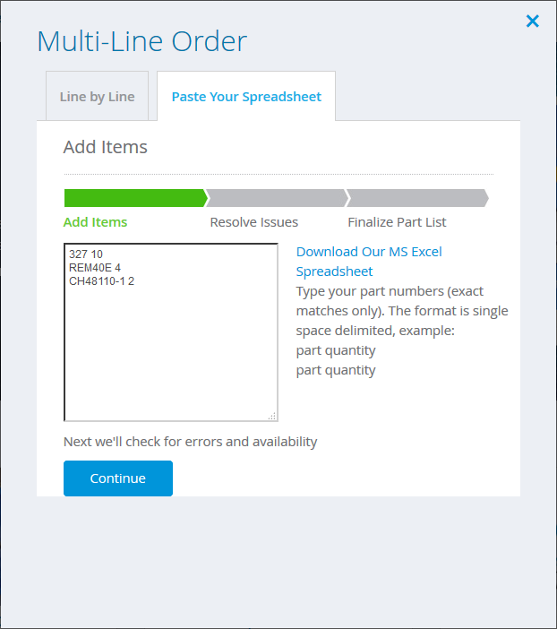 How do I use Multi-line Order?