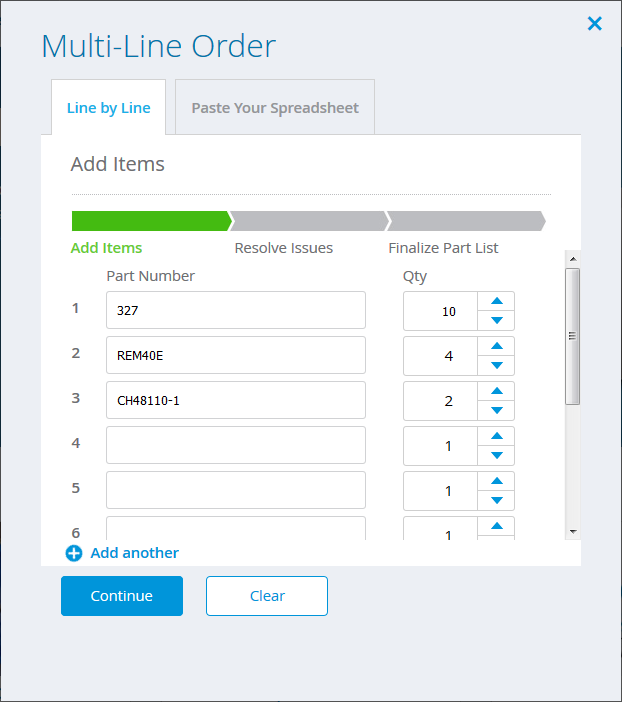 How do I use Multi-line Order?