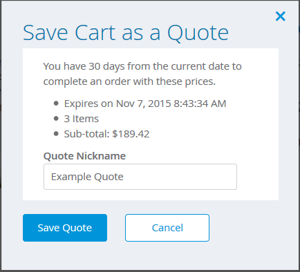 Quote Request/How long is a quote valid?