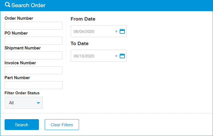 How do I search for an order?