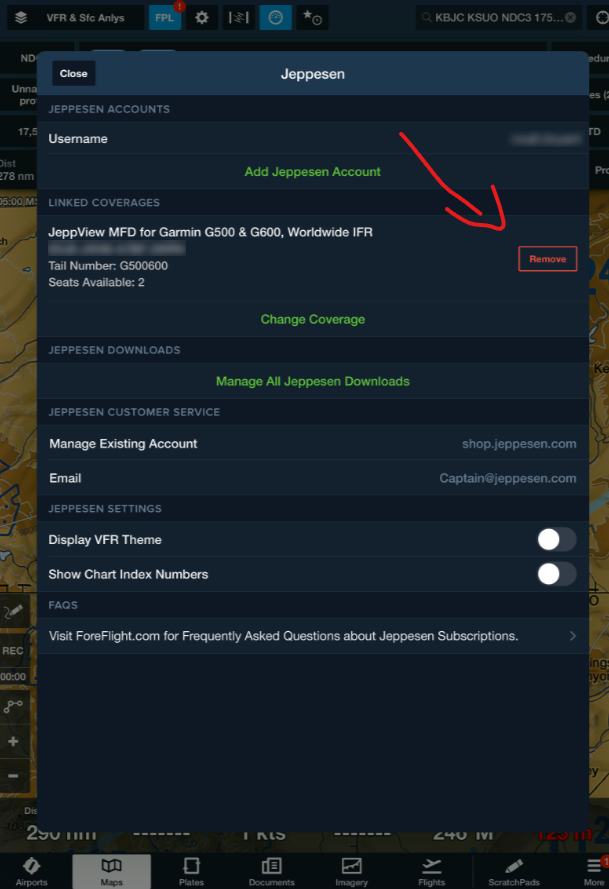 ForeFlight - Deactivate/Reactivate Jeppesen Charts