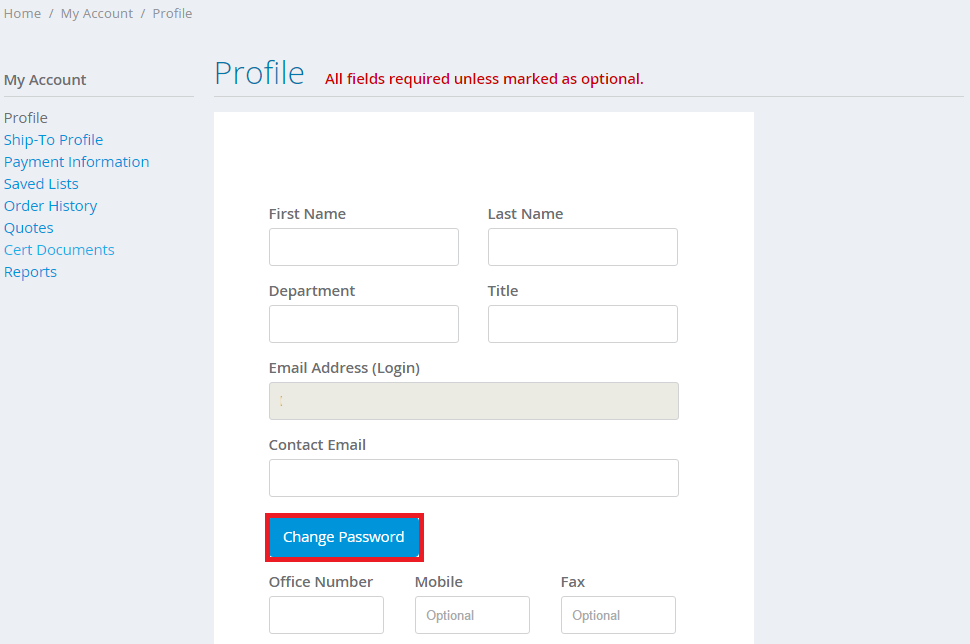 How do I change or update my password?